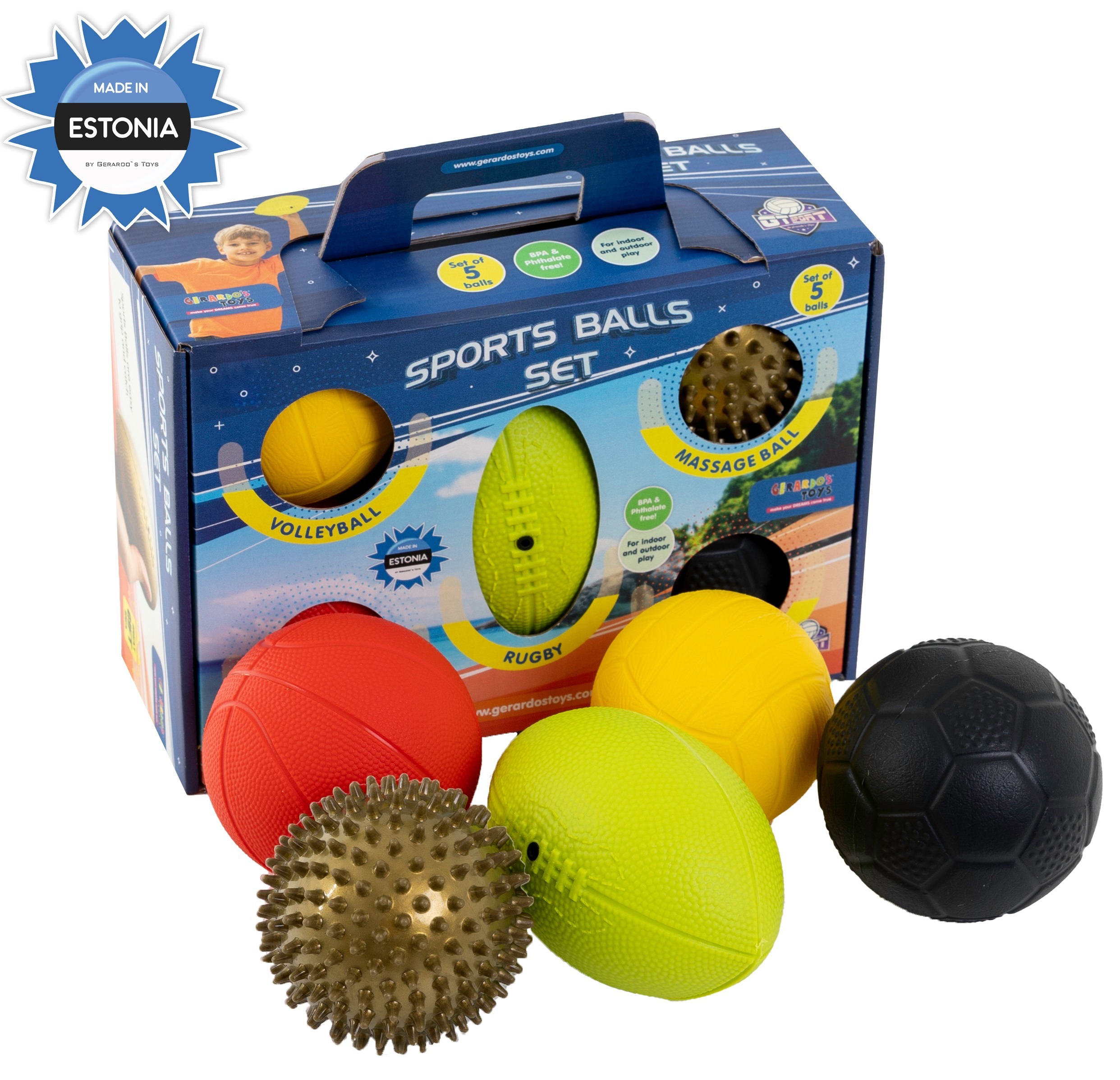 GT7711 Sports balls set 5 pcs | Gerardo's Toys