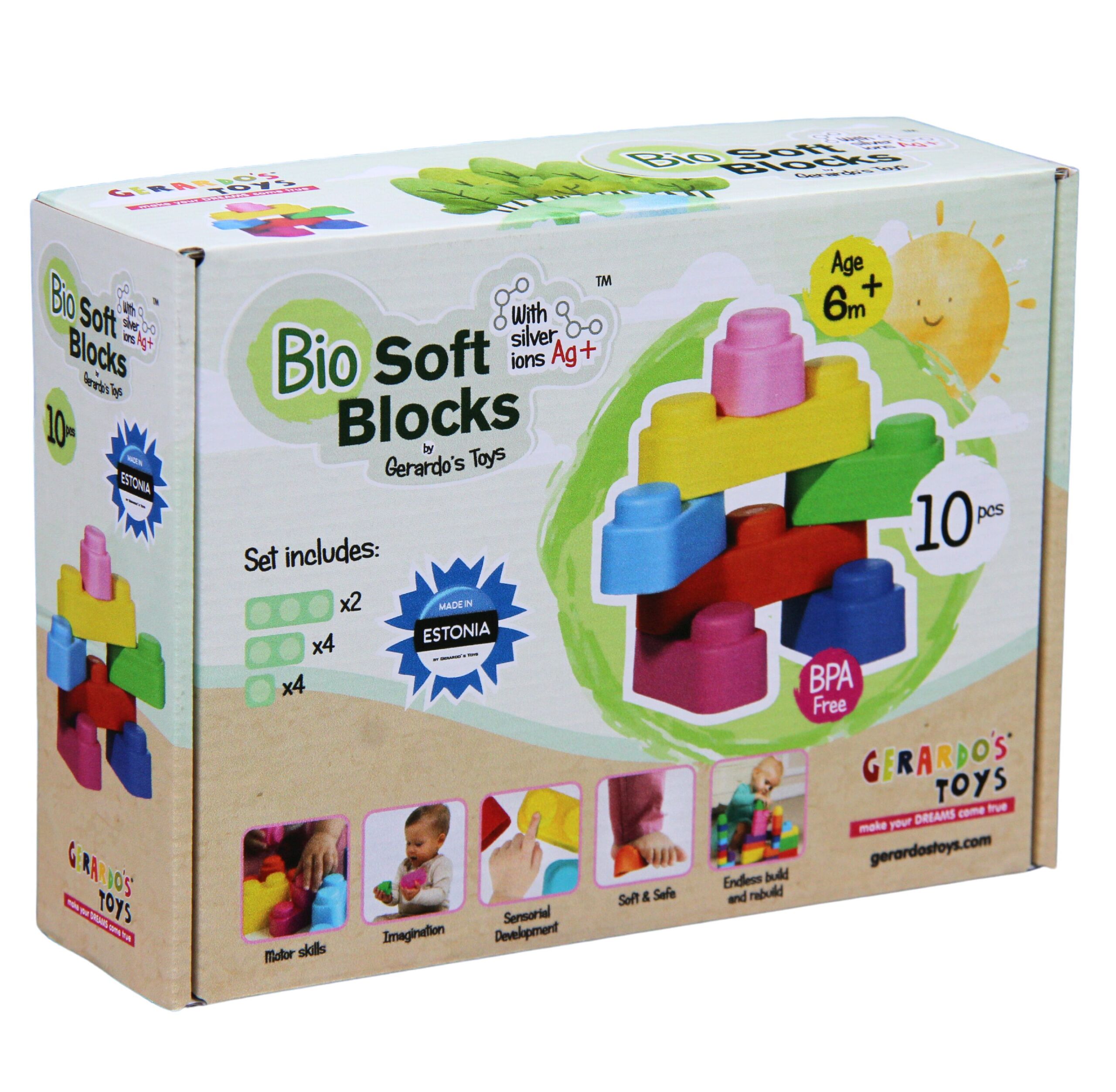 GT3108 Soft blocks set 10 pcs | Gerardo's Toys