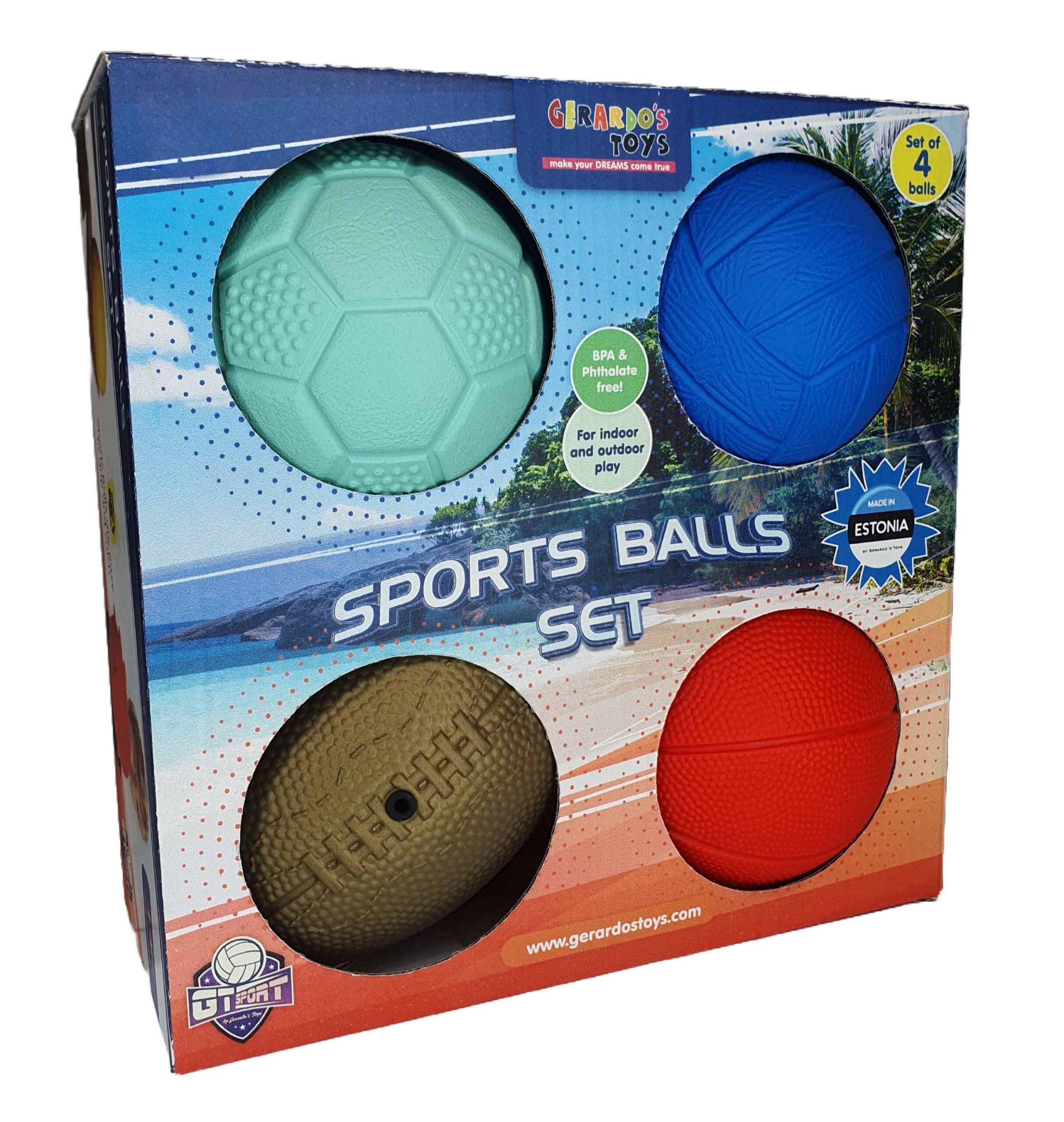 GT7714 Sports balls set 4 pcs | Gerardo's Toys